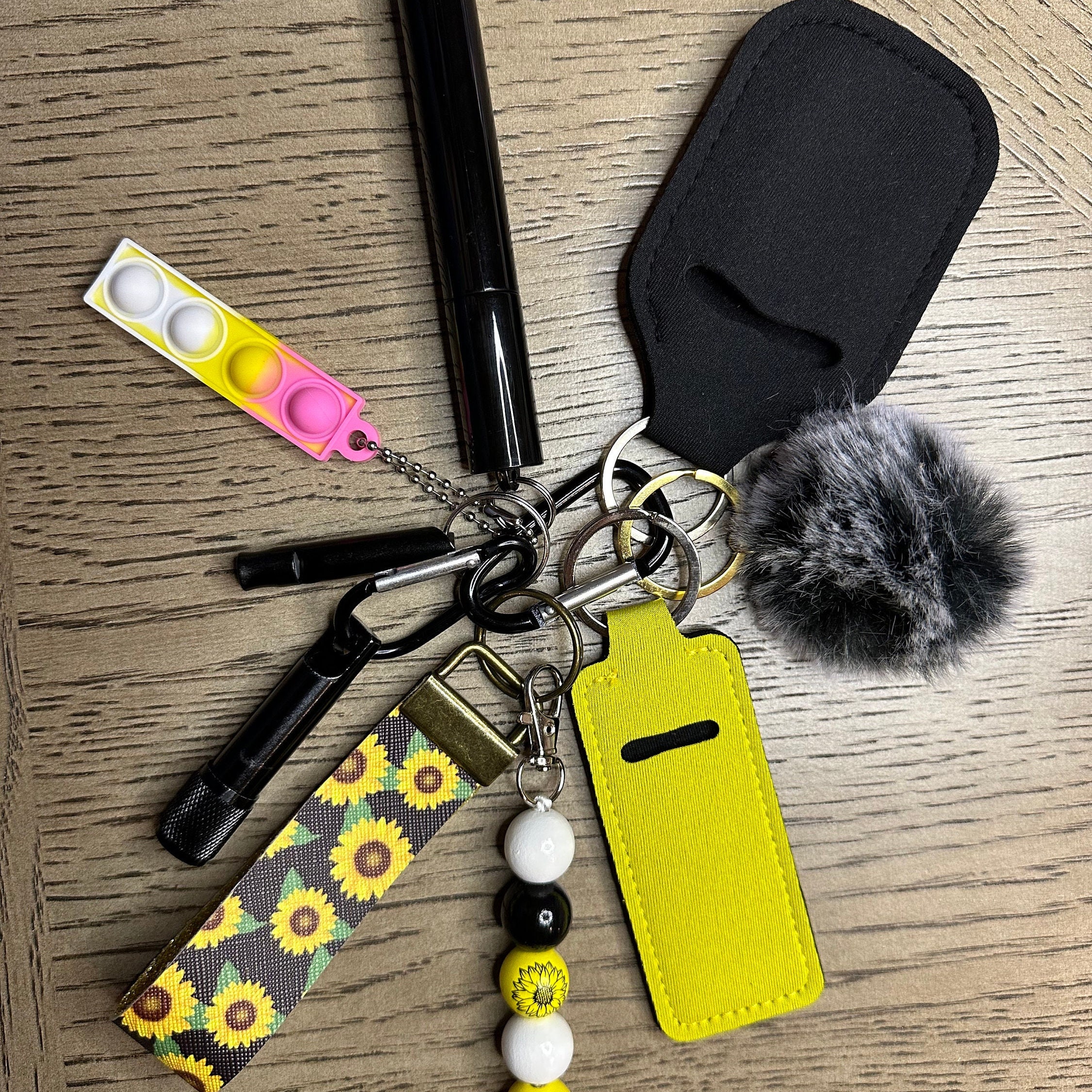 Sunflower Utility Keychain, Kids Safety Keychain, Kids Sunflower ...