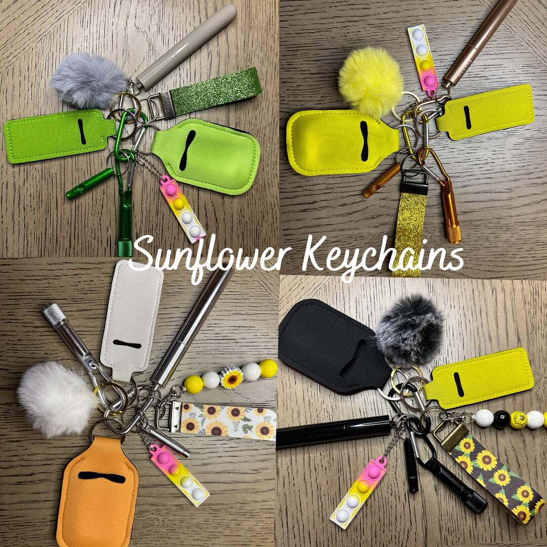Sunflower Utility Keychain, Kids Safety Keychain, Kids Sunflower ...