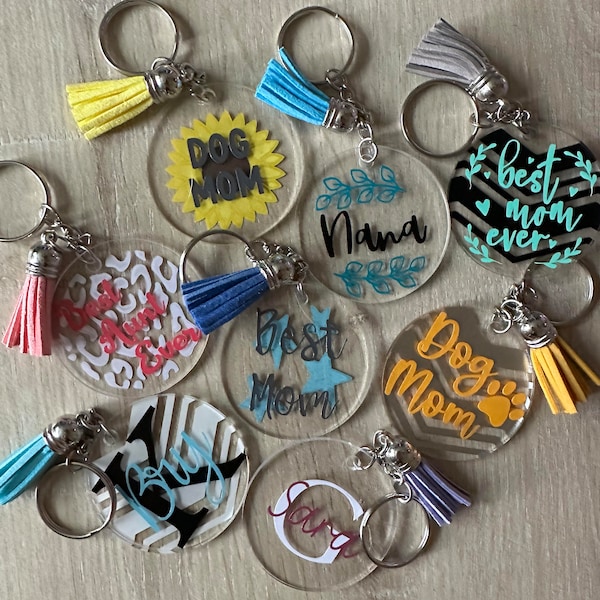 Acrylic Keychain Round Customized - Etsy
