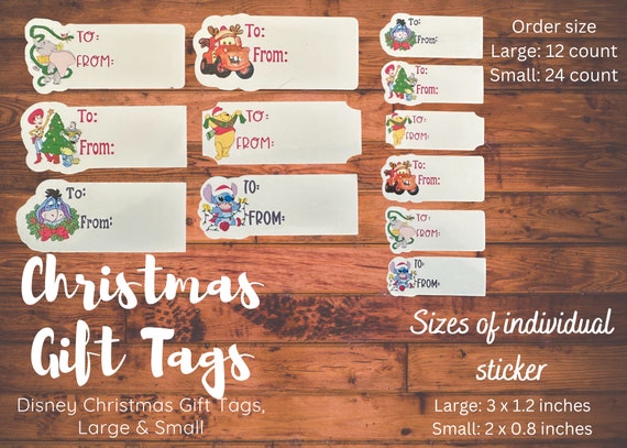 Disney Printable Gift Tags Penguins Card Set Snowy Christmas Holiday