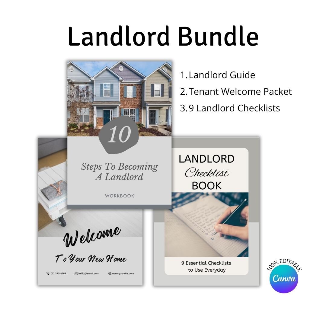 Editable Landlord Checklist Book | Real Estate Tenant Welcome Packet ...