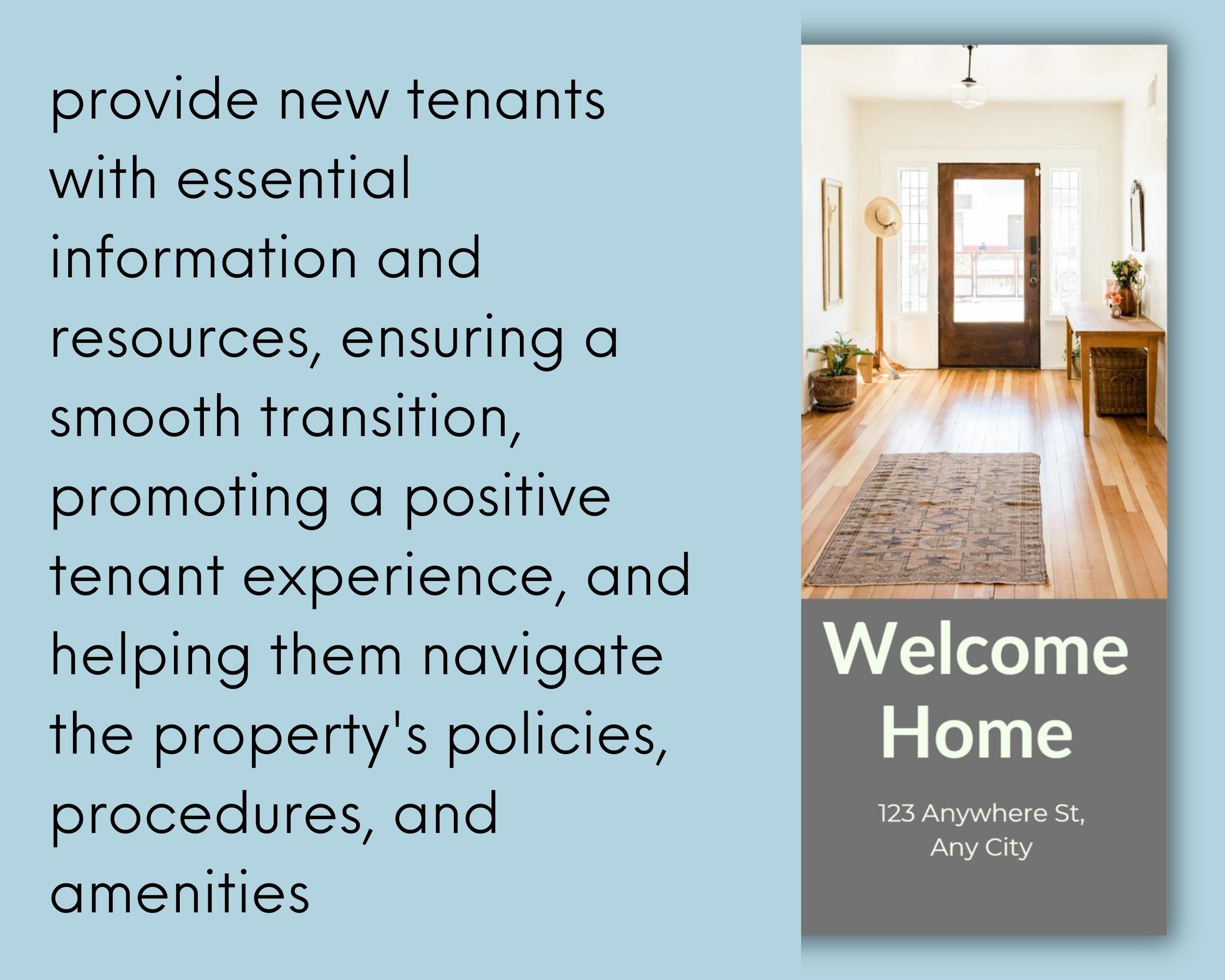 Real Estate Tenant Welcome Brochure | Trifold Welcome Brochure ...