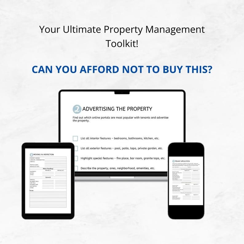 Landlord or Property Manager Essential Checklist Bundle - Editable ...