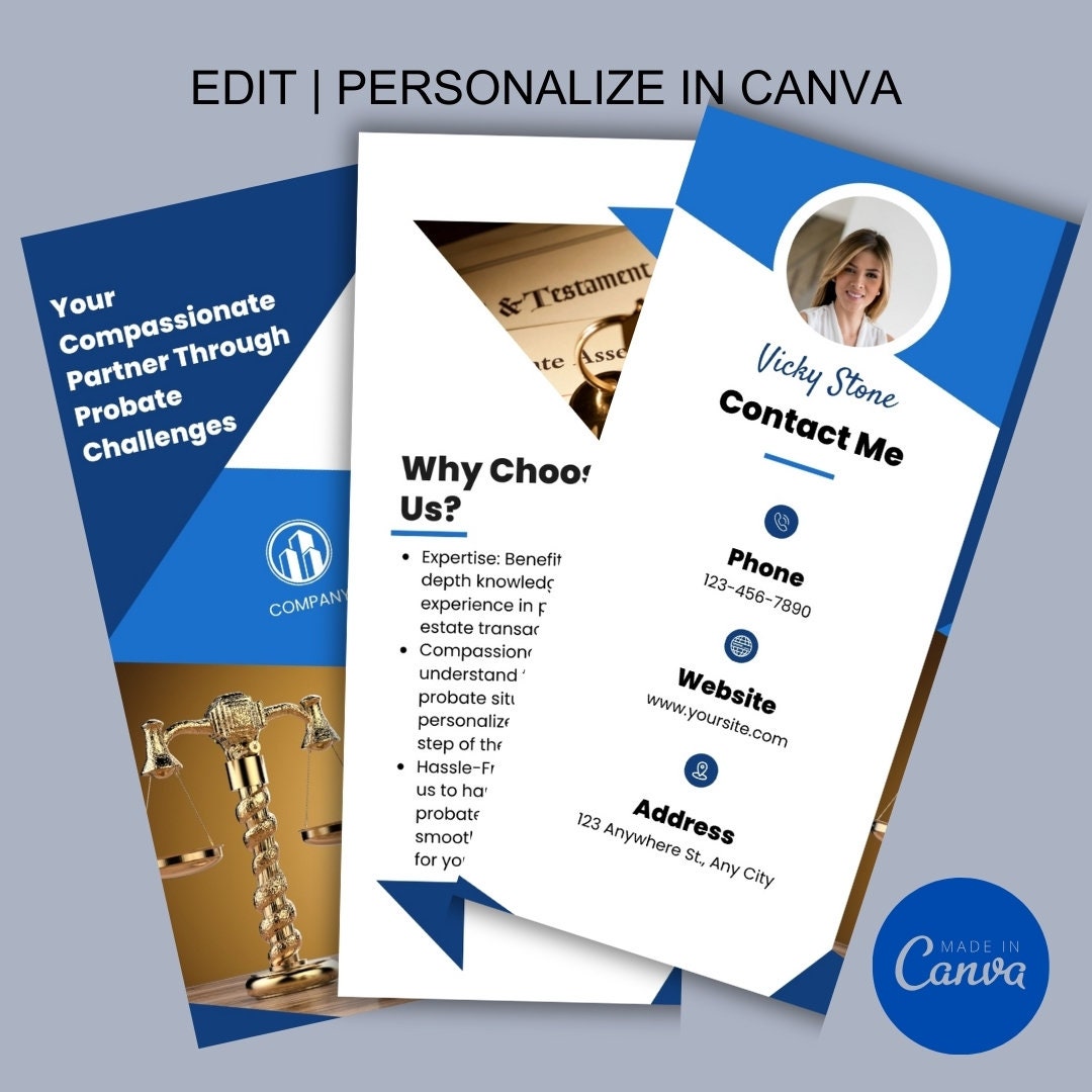 Probate Real Estate Brochure Template: Agent Marketing Flyer (digital ...