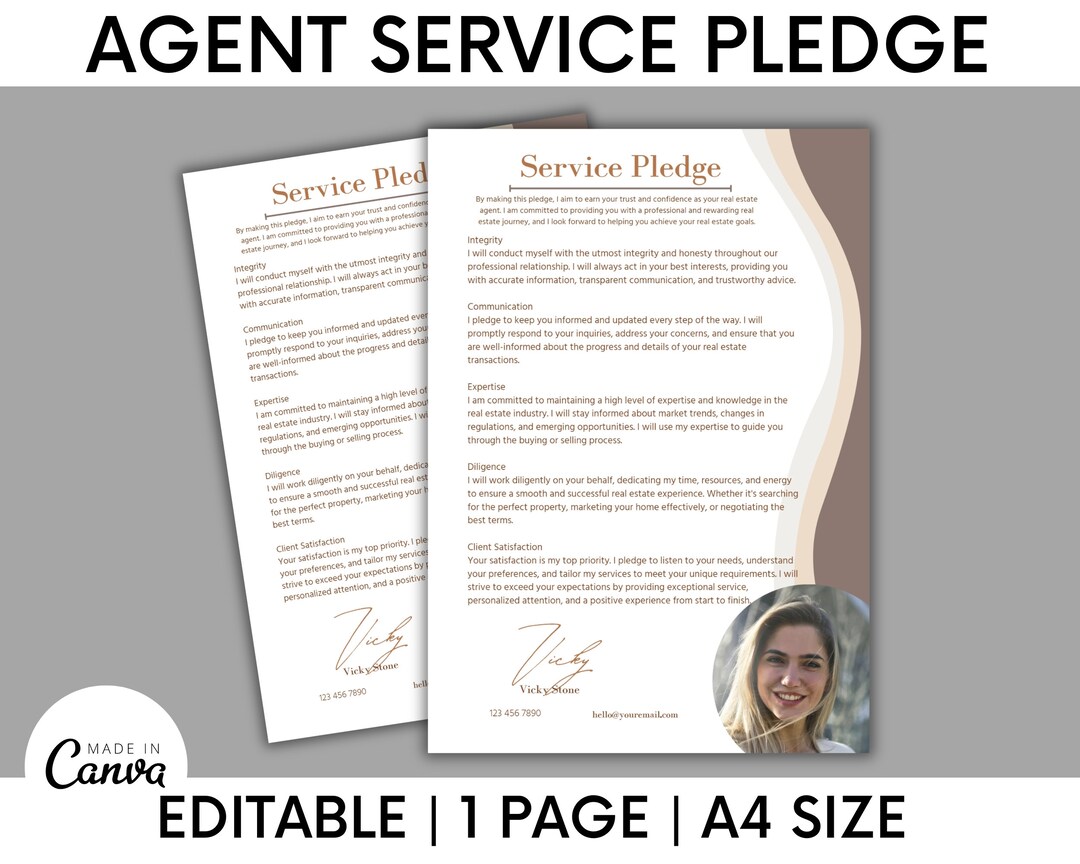 Real Estate Agent Service Pledge | Real Estate Marketing | 5 Point Real ...