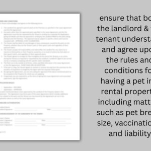 Pet Rental Application & Agreement: Fillable PDF, Editable MS Word - Etsy
