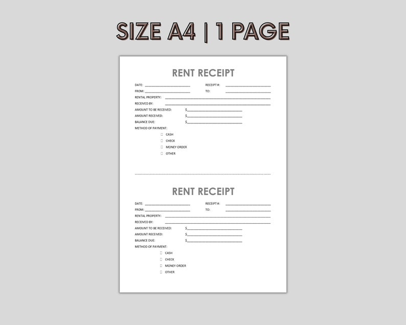 Landlord Rent Receipt | Tenant Receipt | Rent Payment Receipt | MS Word ...
