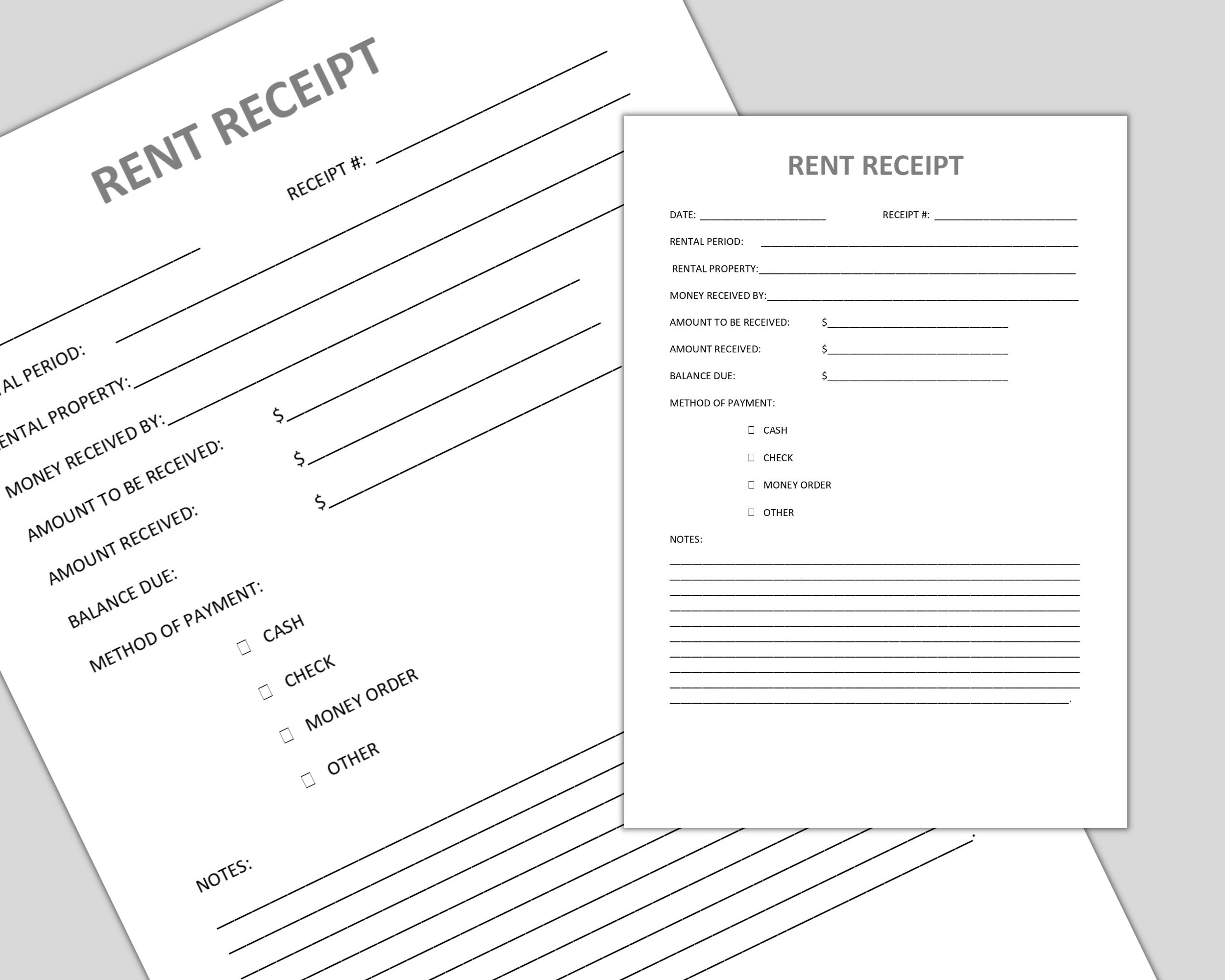 Landlord Rent Receipt Tenant Receipt Rent Payment Receipt Edit MS Word ...