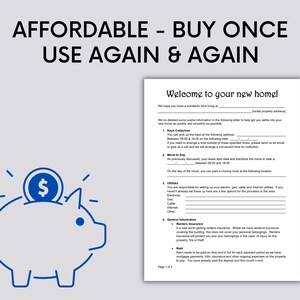 Tenant Welcome Letter From Landlord: Instant Download, Editable in MS ...