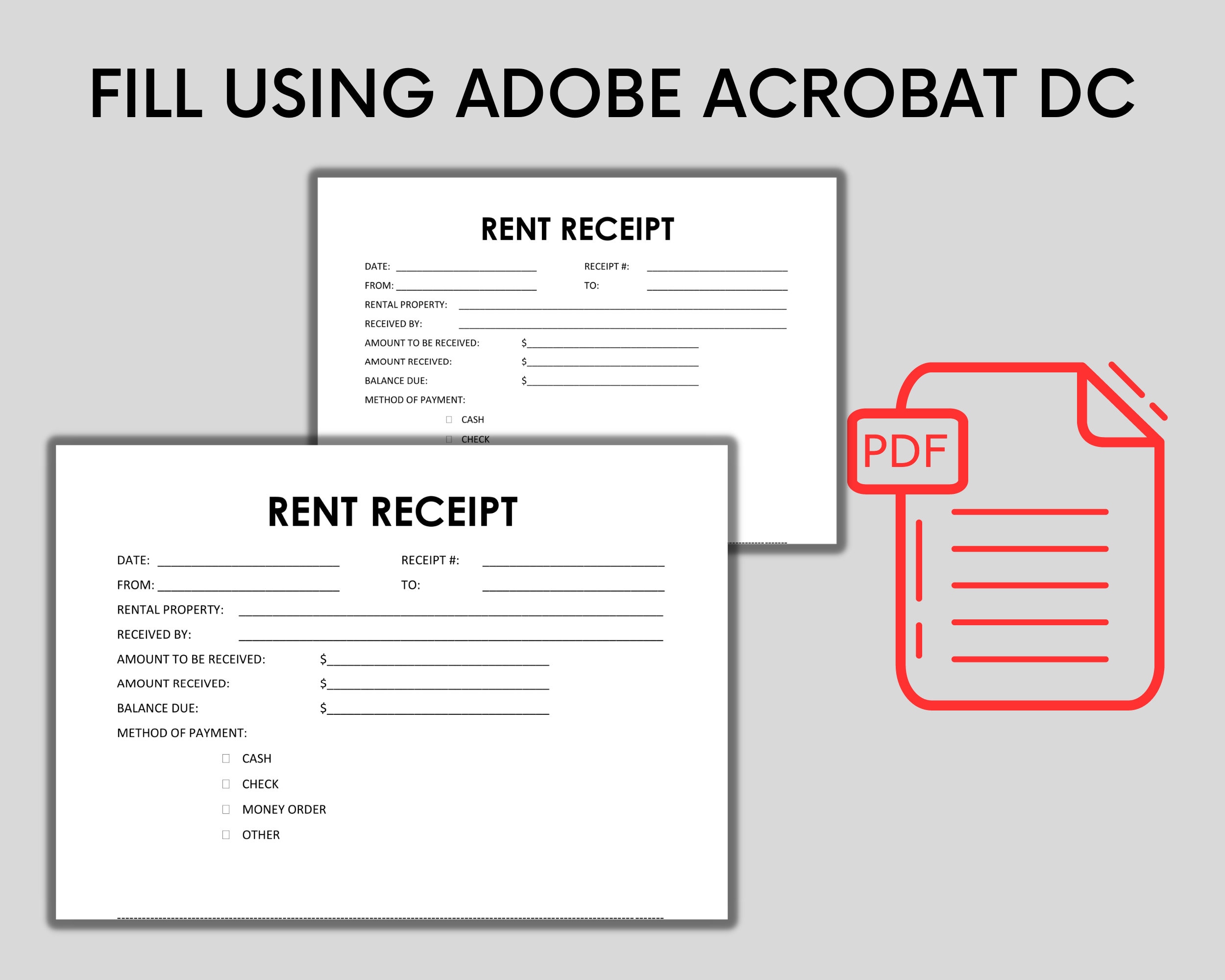 Landlord Rent Receipt Tenant Receipt Rent Payment Receipt MS Word ...