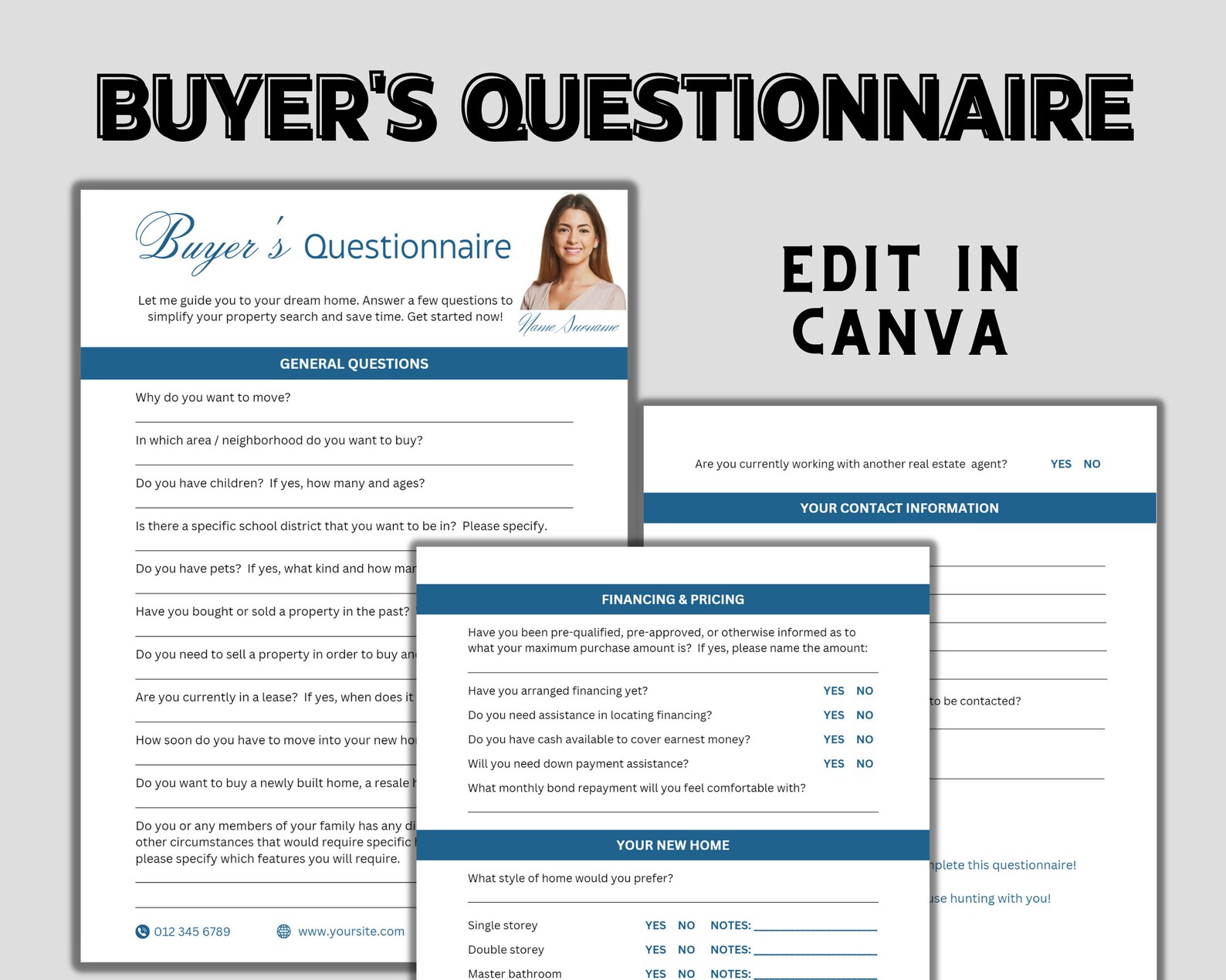 Buyers Questionnaire | Home Buyer Consultation | Real Estate Agent ...