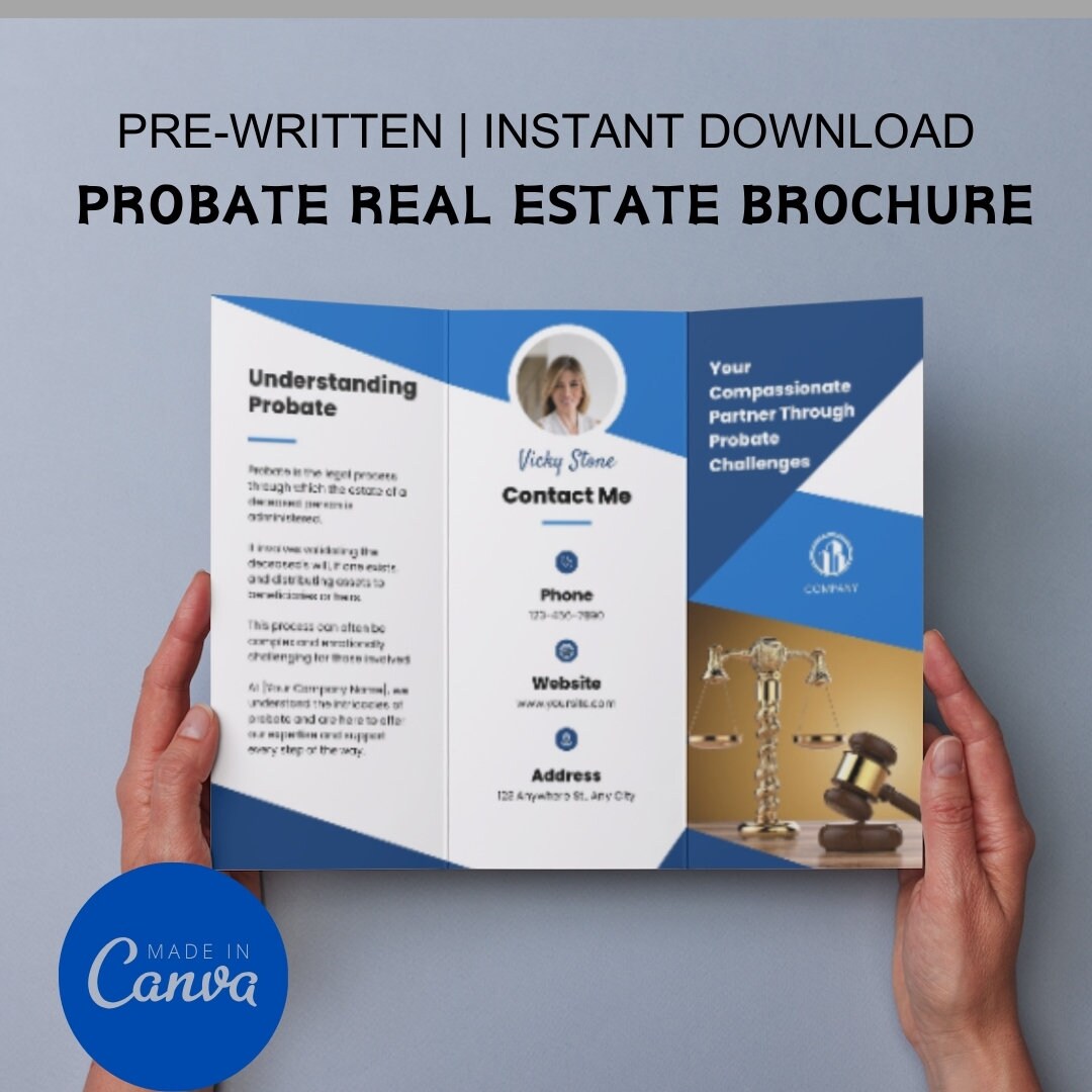 Probate Real Estate Sale Brochure | Real Estate Probate Marketing ...