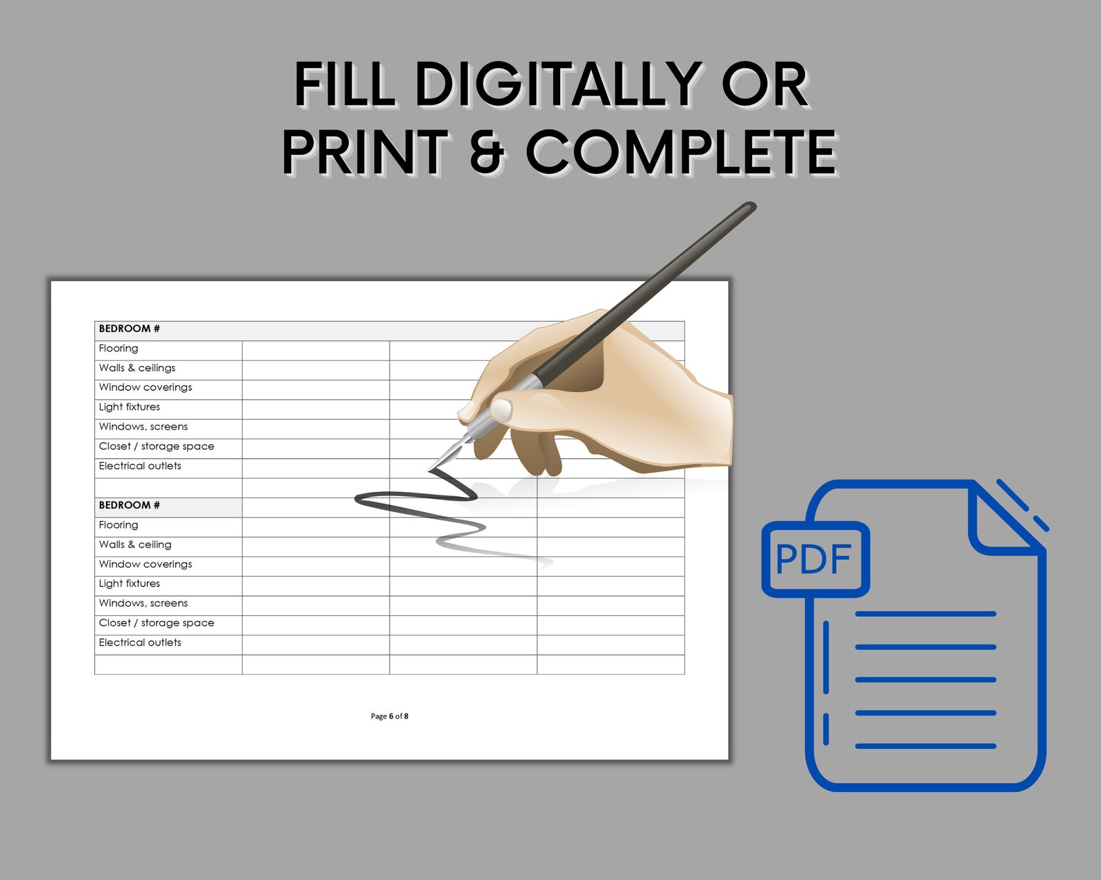 Editable & Printable Walkthrough Inspection Checklist | MS Word ...