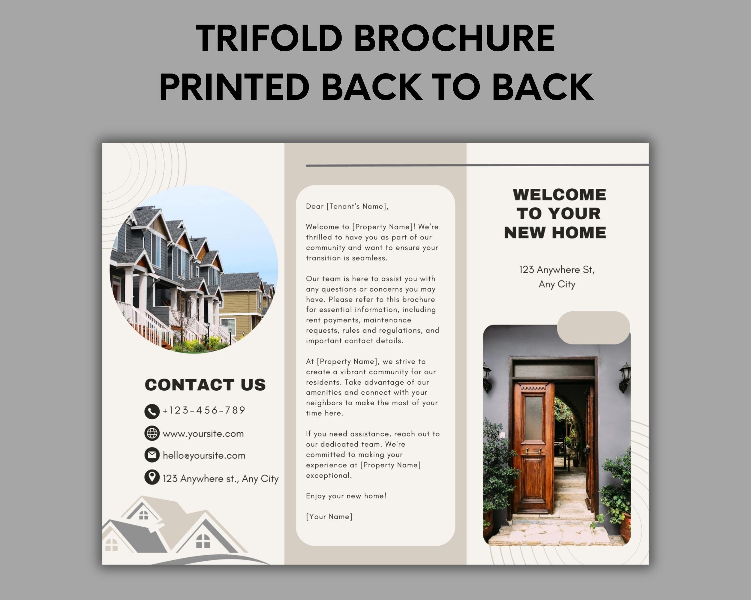 Tenant Welcome Brochure – Editable Canva Template - Etsy