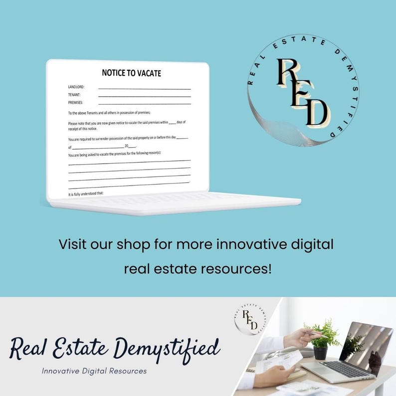 MS Word Editable Notice to Vacate - Formal Tenant Eviction Notice - Etsy