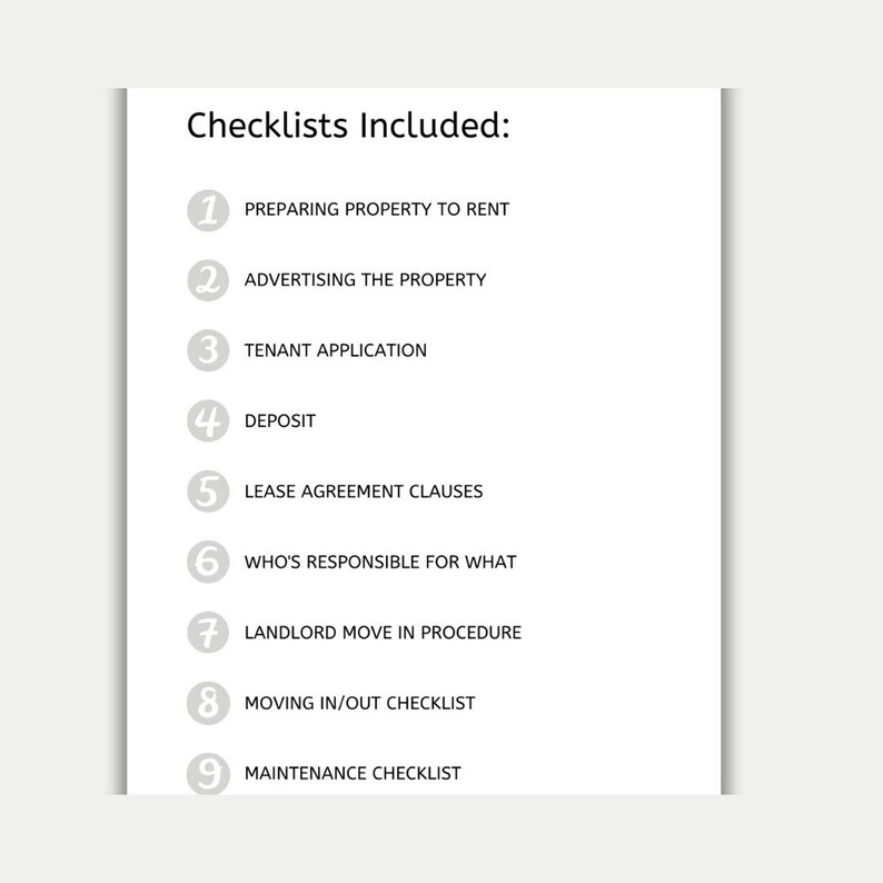 Editable Landlord Checklist Bundle | Property Management Checklist ...