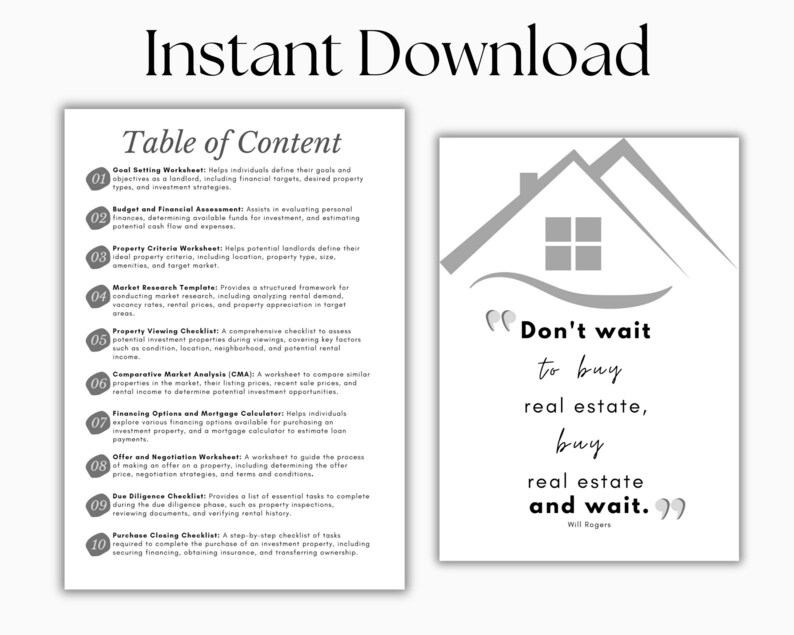 Investment Property Guide Rental Property Workbook How to - Etsy Investment Property Guide Rental Property Workbook How to - Etsy