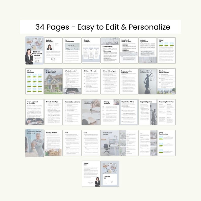 Probate Real Estate Guide: Canva Template for Agents [editable] - Etsy