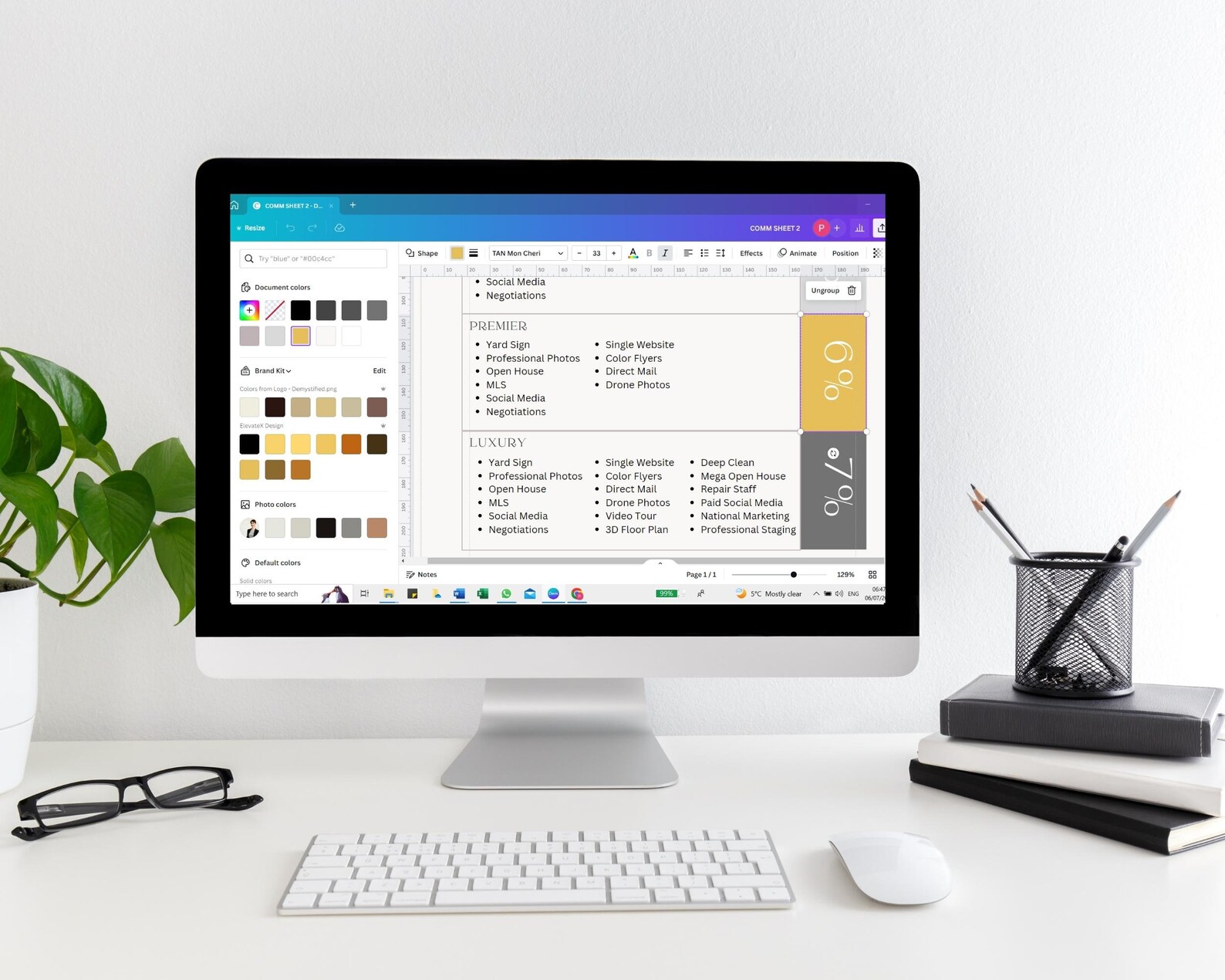 Seller Commission Options Sheet - Value Proposition Canva Editable ...