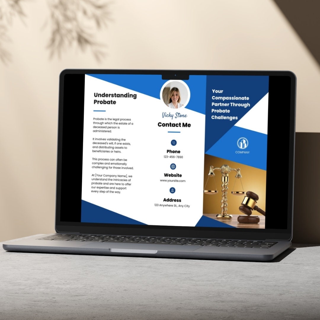 Probate Real Estate Brochure Template: Agent Marketing Flyer (digital ...