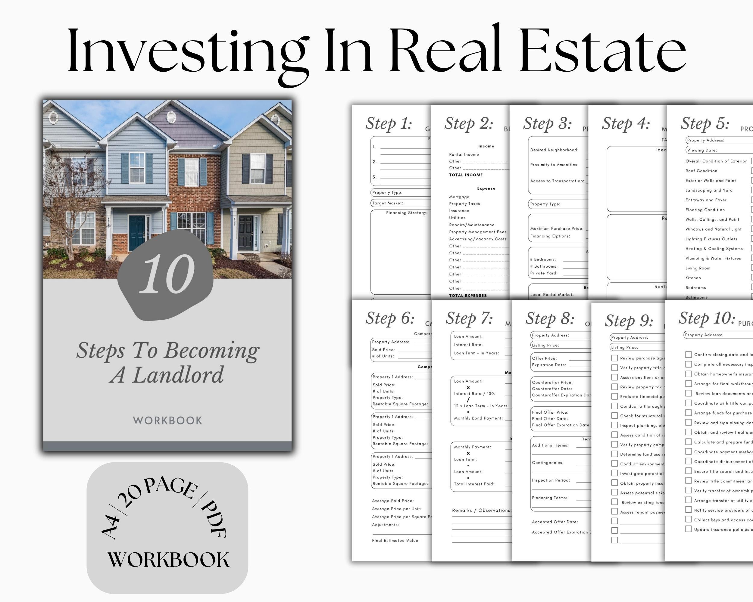 Investment Property Guide Rental Property Workbook How to Invest in ...