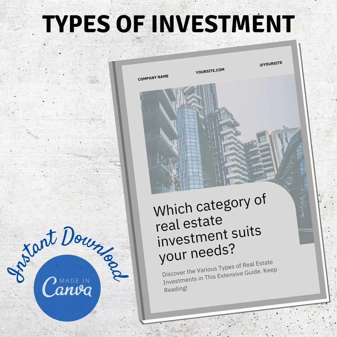 Real Estate Investment Types Guide - Canva Editable Property Management ...