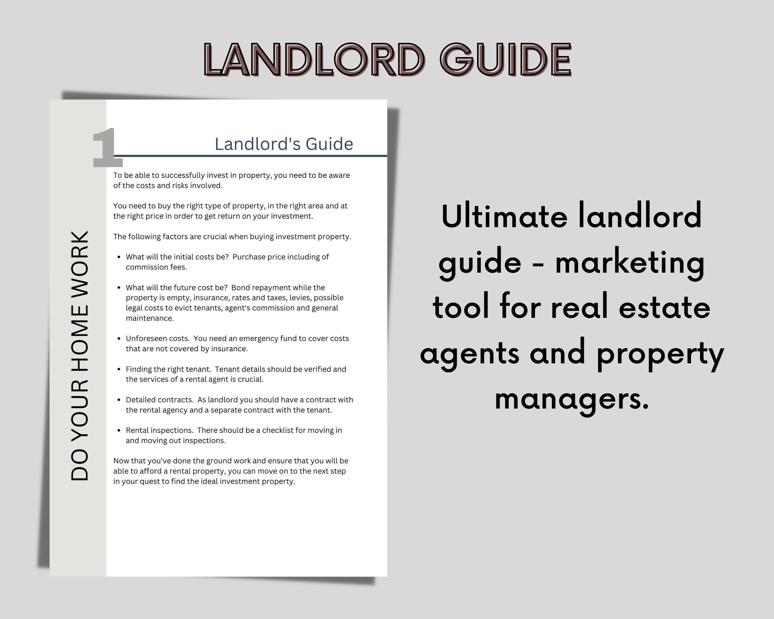 Ultimate Professional Landlords Guide Edit in Canva Tenant Application ...