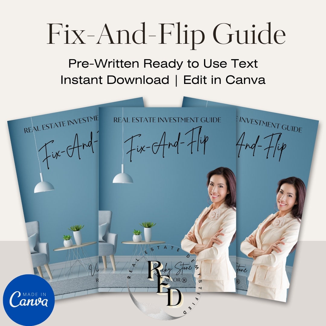 Real Estate Investor Fix and Flip Guide | Pre-written House Flipping Guide | Home Renovation ...