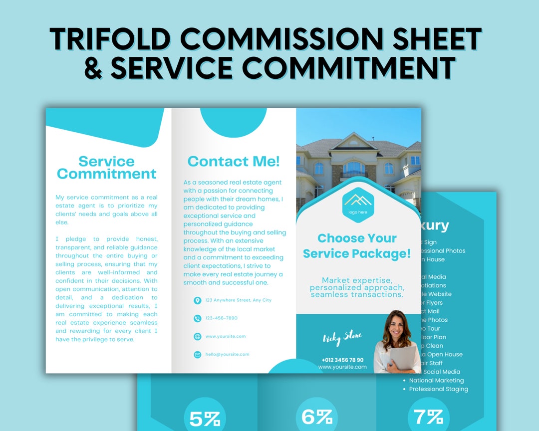 Real Estate Seller Commission Options Sheet | Value Proposition ...
