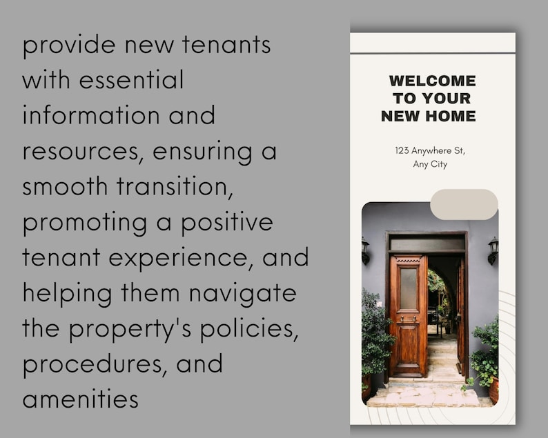 Tenant Welcome Brochure – Editable Canva Template - Etsy