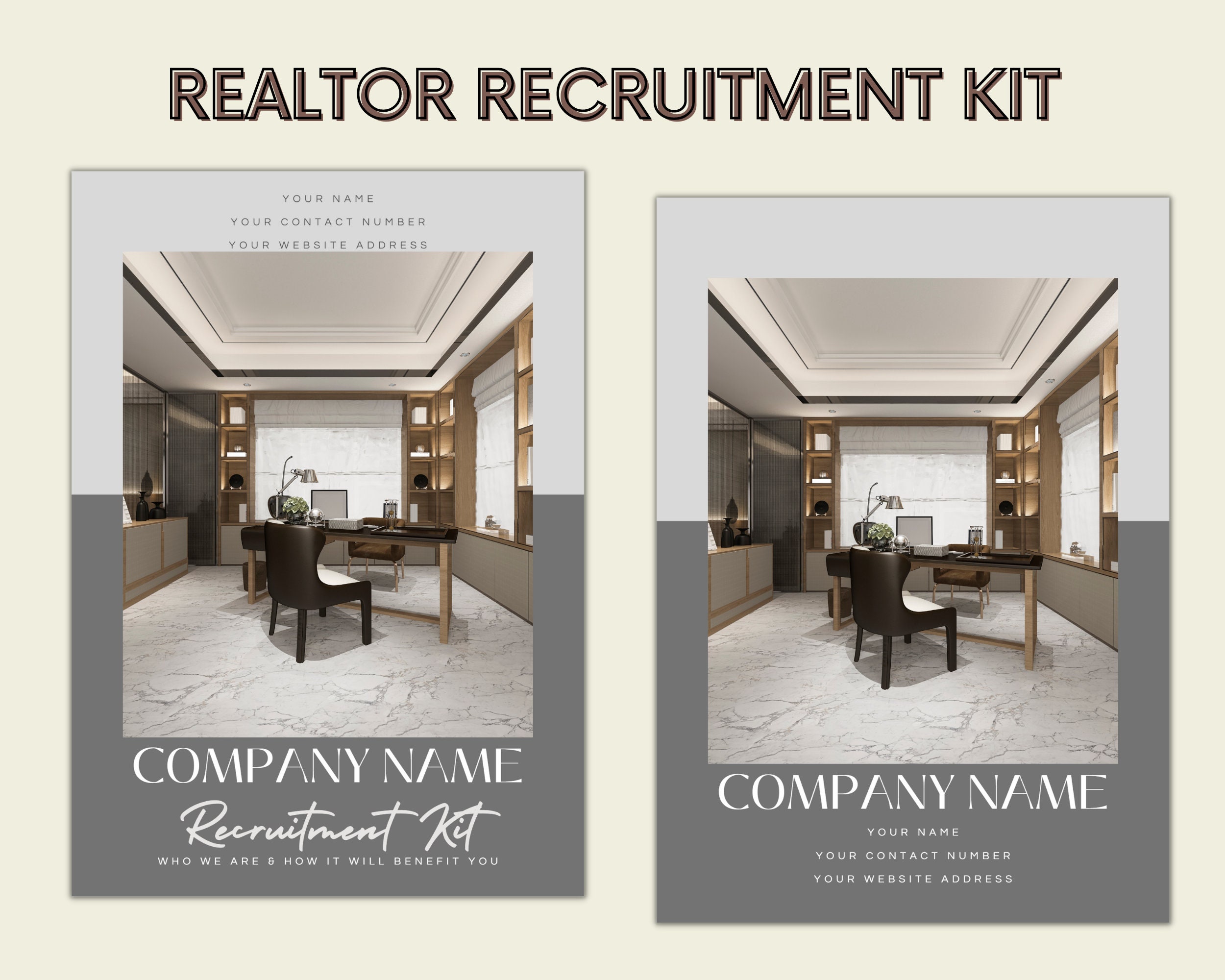 New Agent Recruiting HR Packet - Editable Canva Template - Etsy