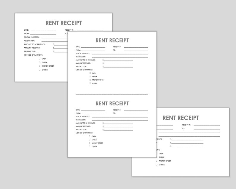 Landlord Rent Receipt | Tenant Receipt | Rent Payment Receipt | MS Word ...