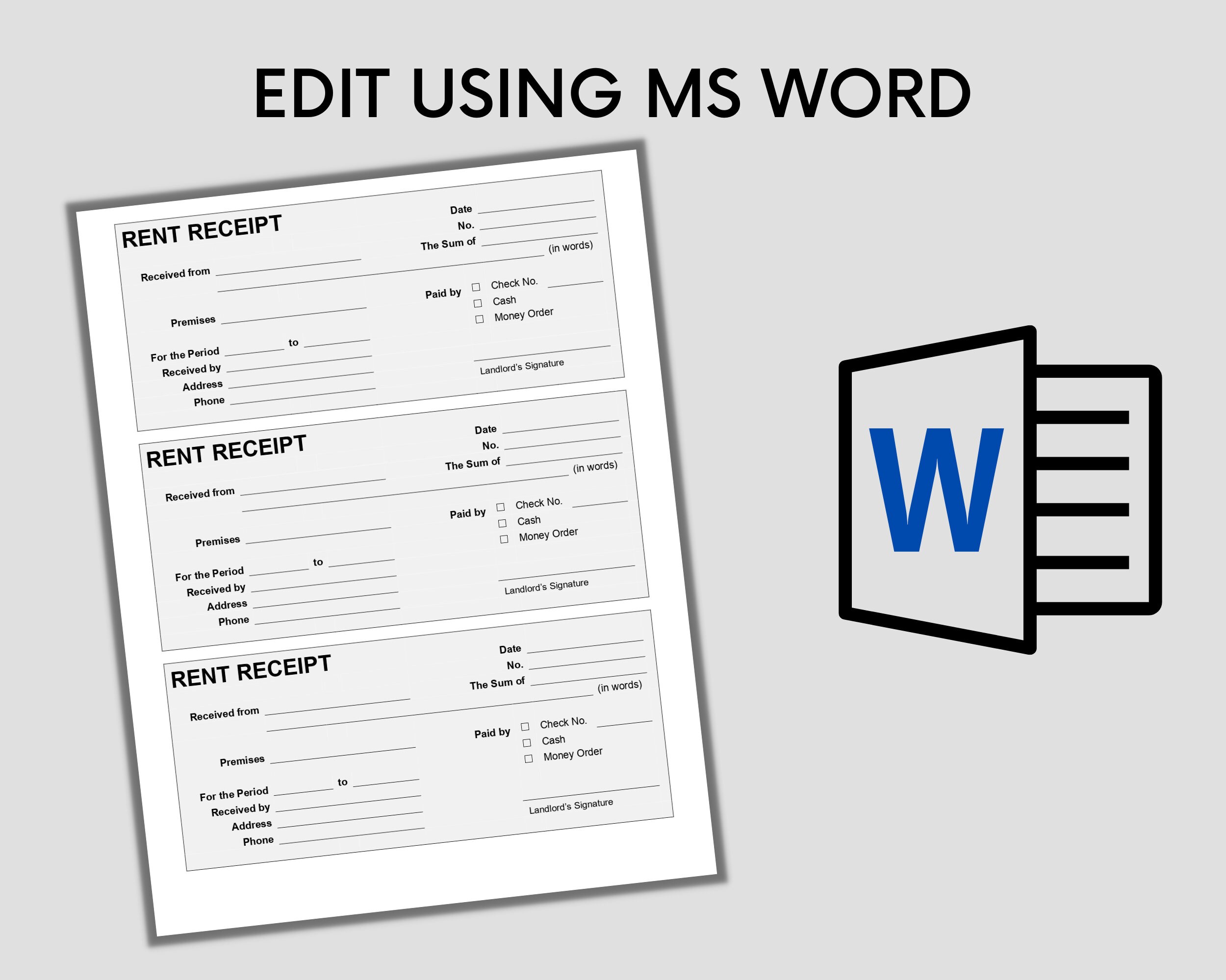Landlord Rent Receipt | Tenant Receipt | Rent Payment Receipt | MS Word ... Landlord Rent Receipt | Tenant Receipt | Rent Payment Receipt | MS Word ...