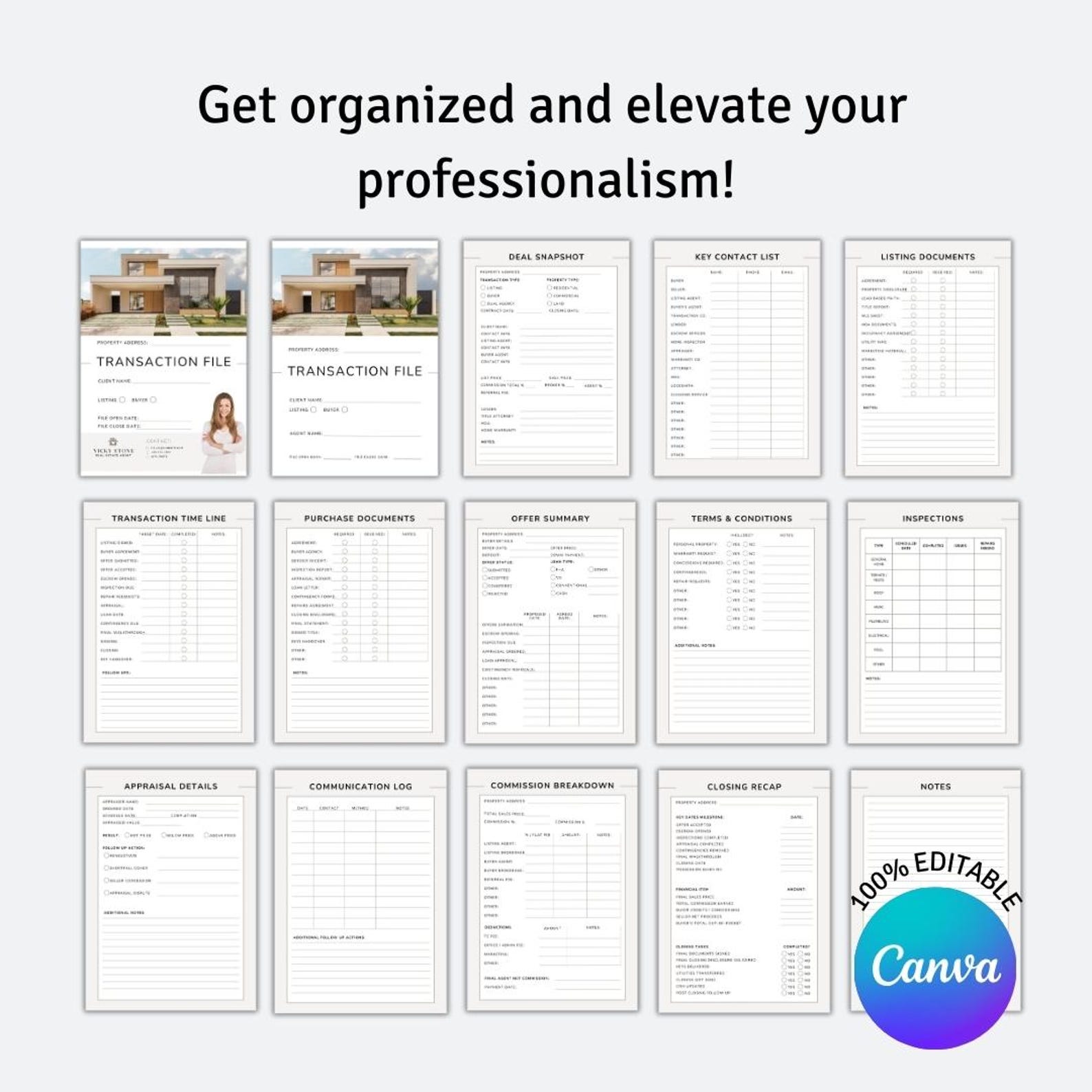 Real Estate Transaction Tracker | Transaction Coordinator Sales Tracker ...