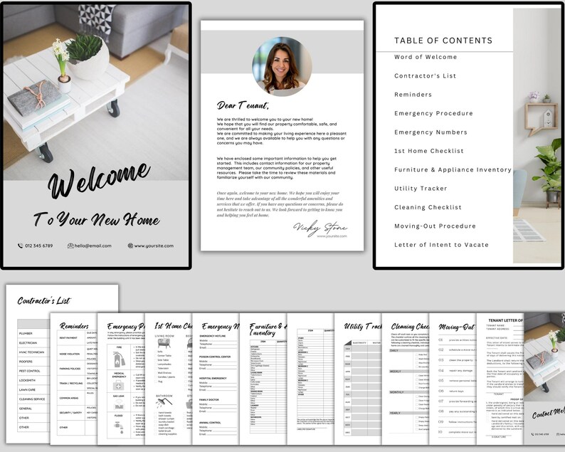 Tenant Welcome Packet - Edit in Canva - Etsy