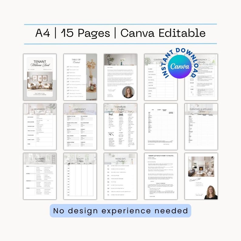 Editable Tenant Welcome Packet | Canva Pre-written Template - Etsy ...
