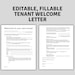 Editable Tenant Welcome Letter Template (MS Word & PDF) - Etsy