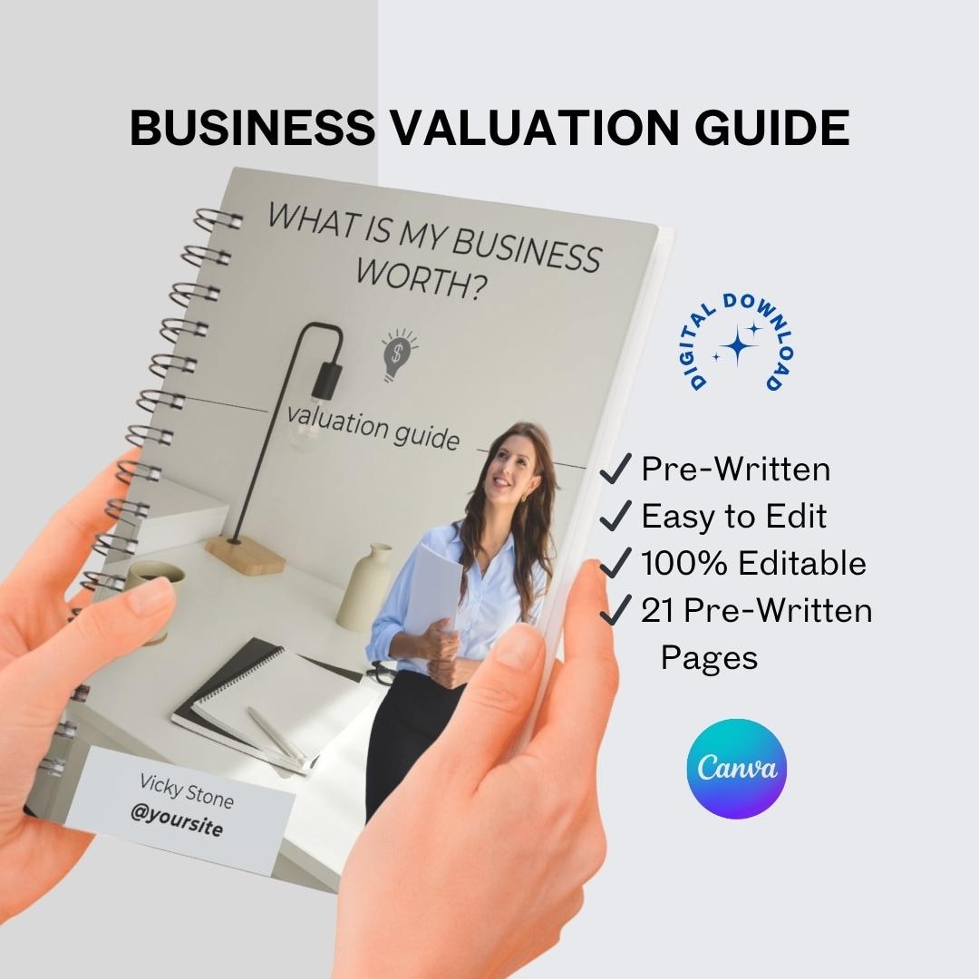 Business Valuation Guide Canva Template | Editable Small Business ...