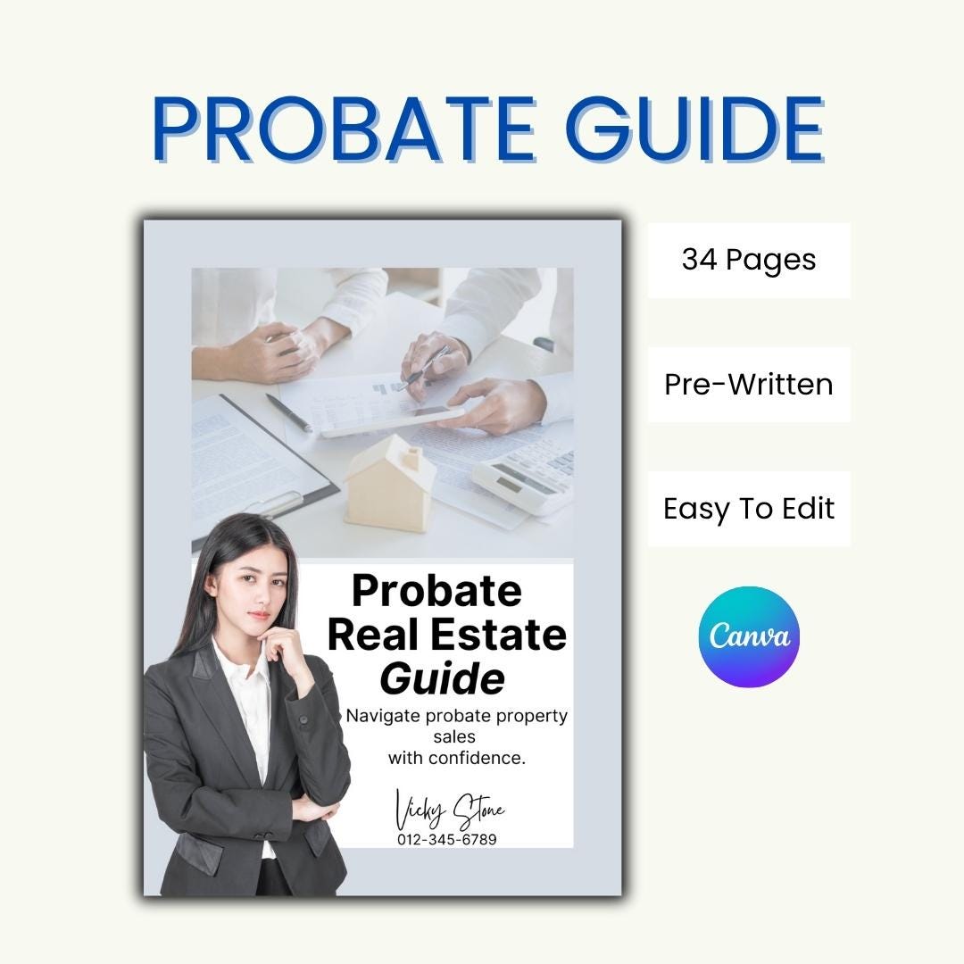 Probate Real Estate Guide: Canva Template for Agents [editable] - Etsy