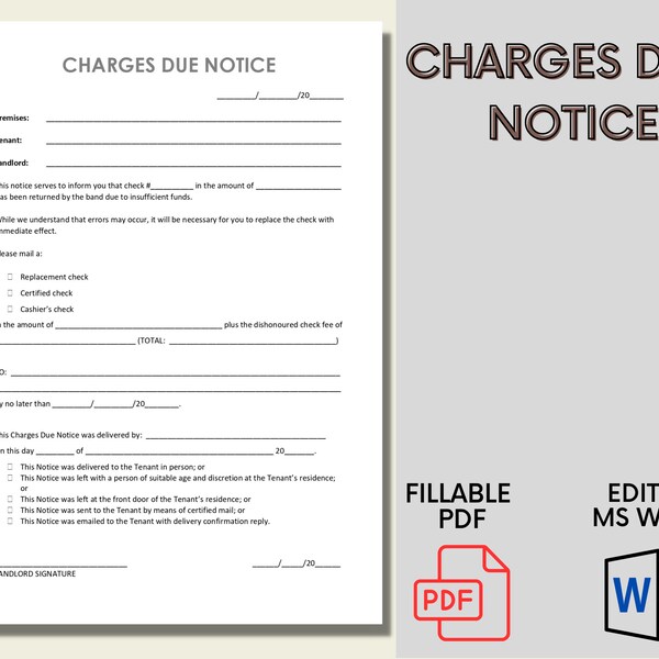 Printable Eviction Notice - Etsy