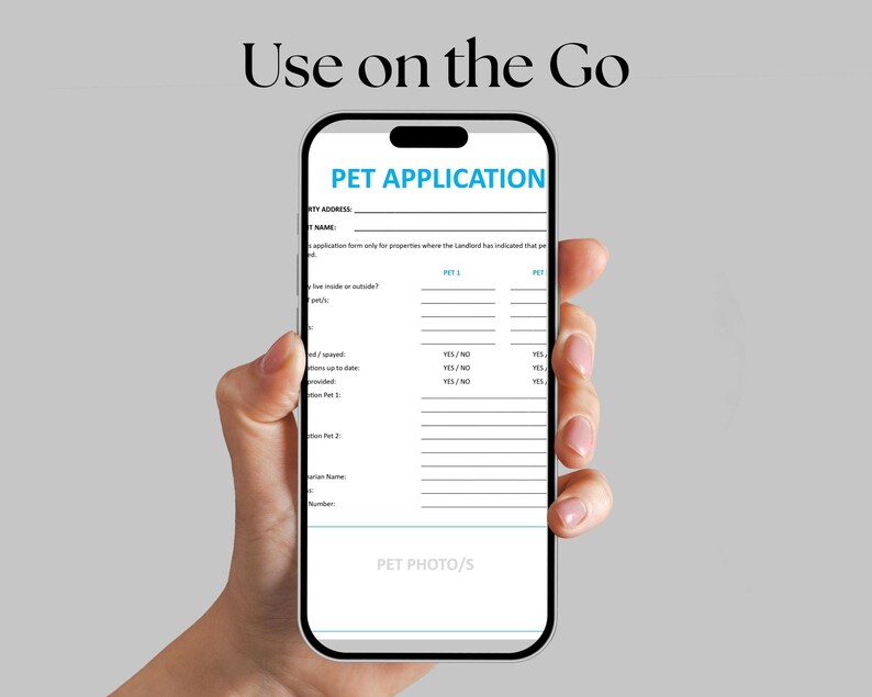 Pet Rental Application - Fillable PDF & Editable in MS Word - Simplify ...