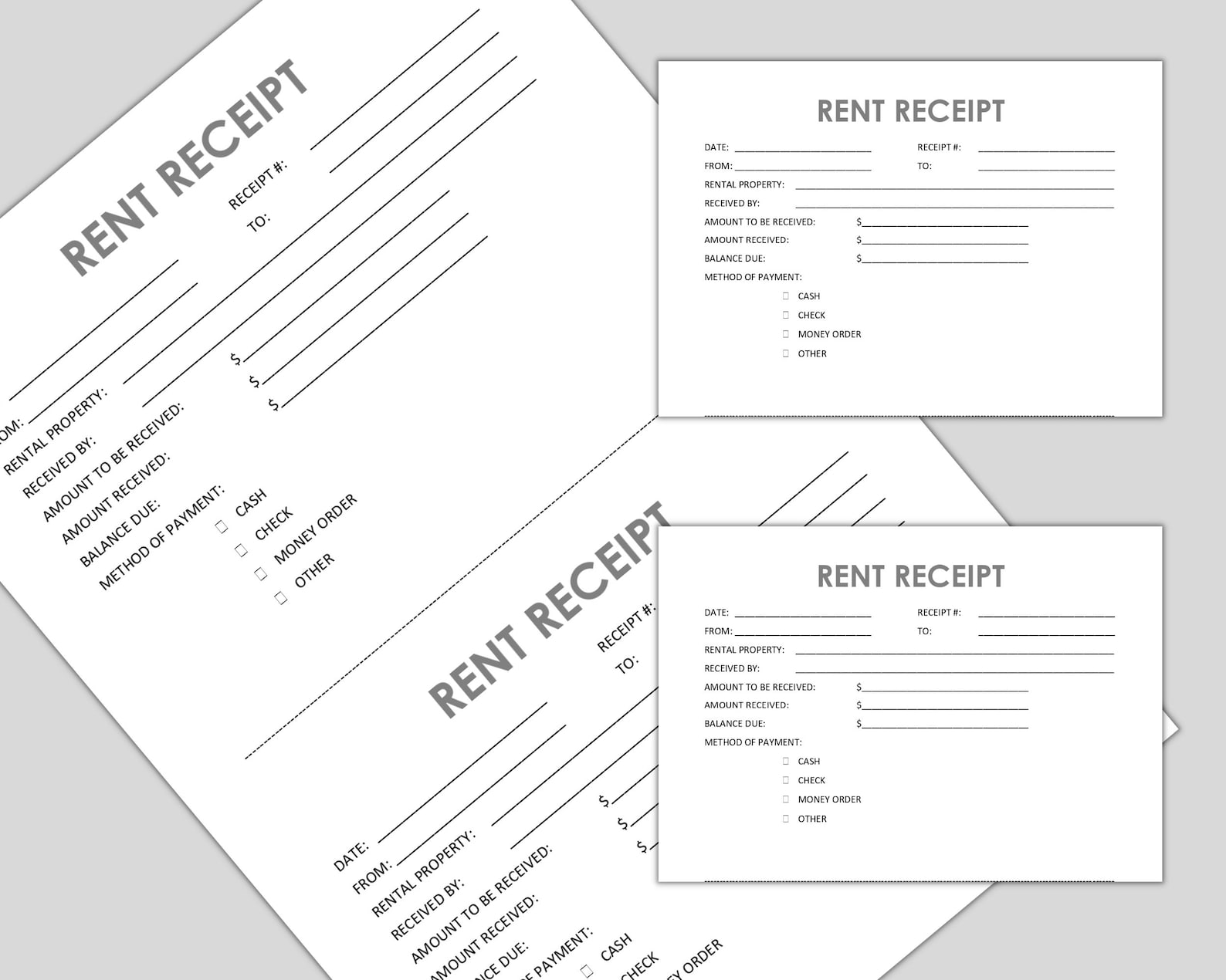 Landlord Rent Receipt Tenant Receipt Rent Payment Receipt MS Word ...