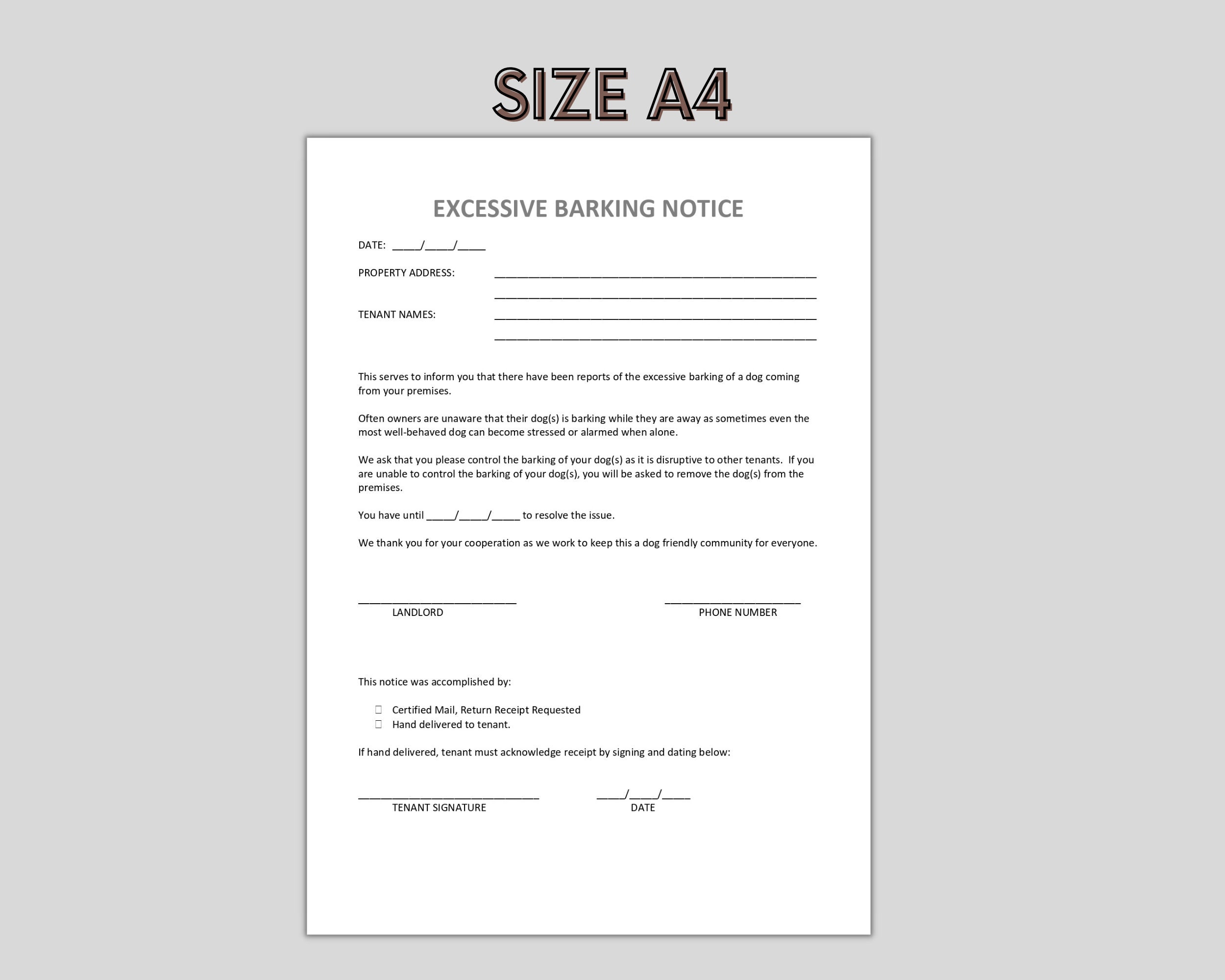 Landlord Notice To Tenant Excessive Barking Notice Editable MS Word landlord-notice-to-tenant-excessive-barking-notice-editable-ms-word