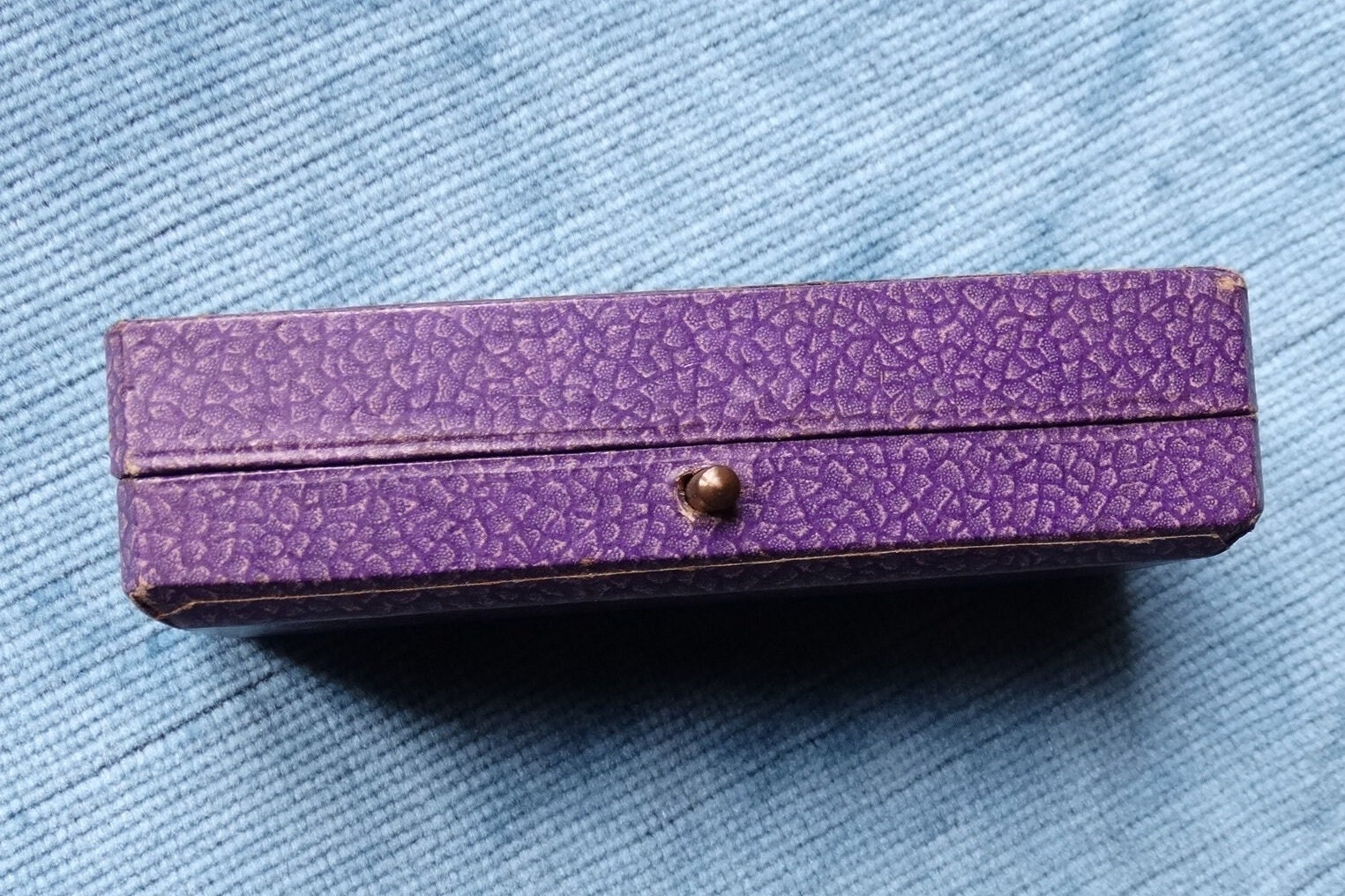 Antique Jewellery Display Box/brooch Box/purple & Gold Box/stage Prop ...