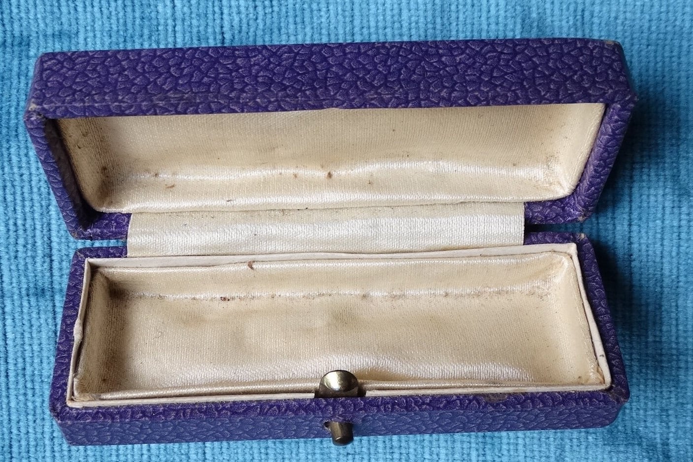 Antique Jewellery Display Box/brooch Box/purple & Gold Box/stage Prop ...