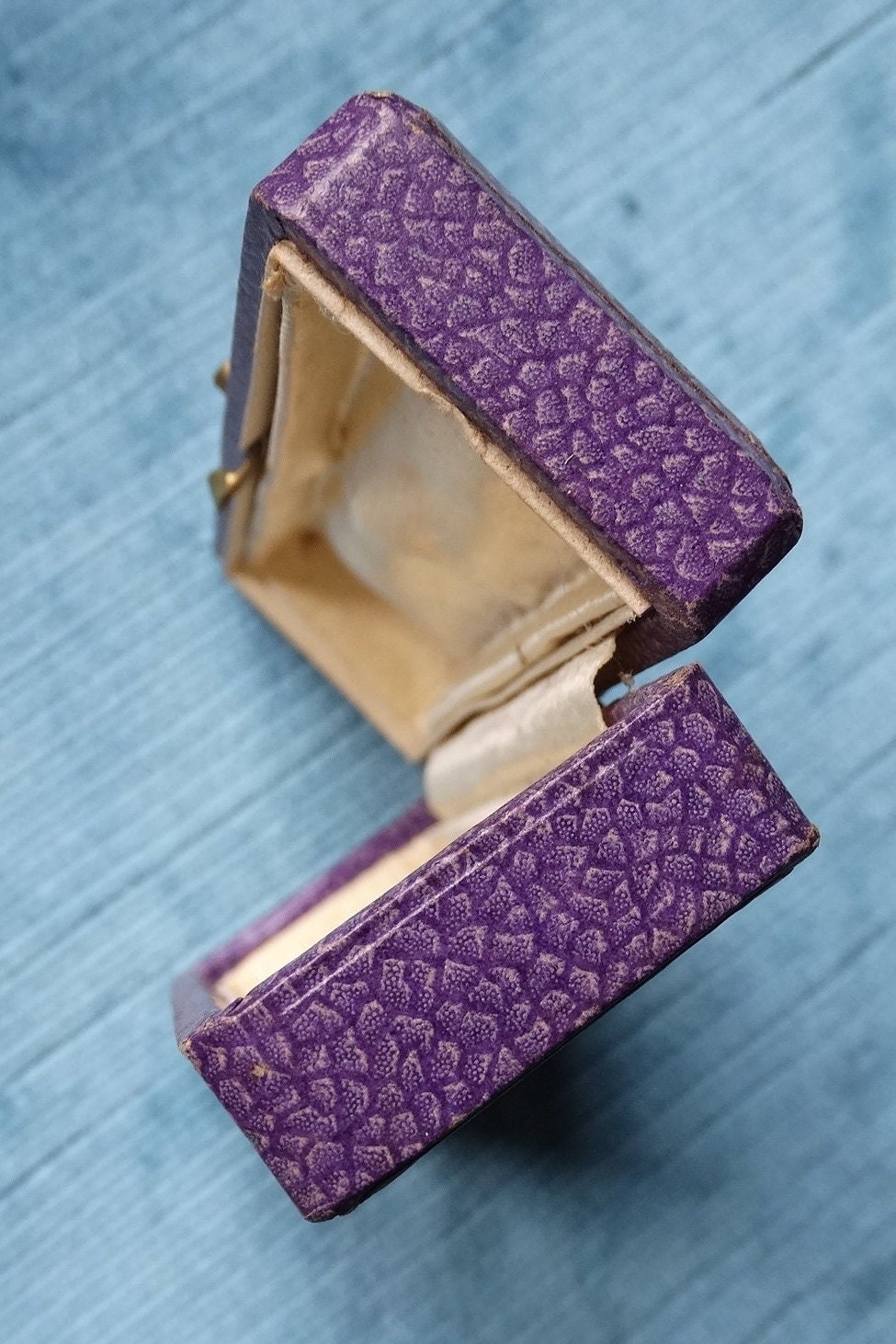 Antique Jewellery Display Box/brooch Box/purple & Gold Box/stage Prop ...