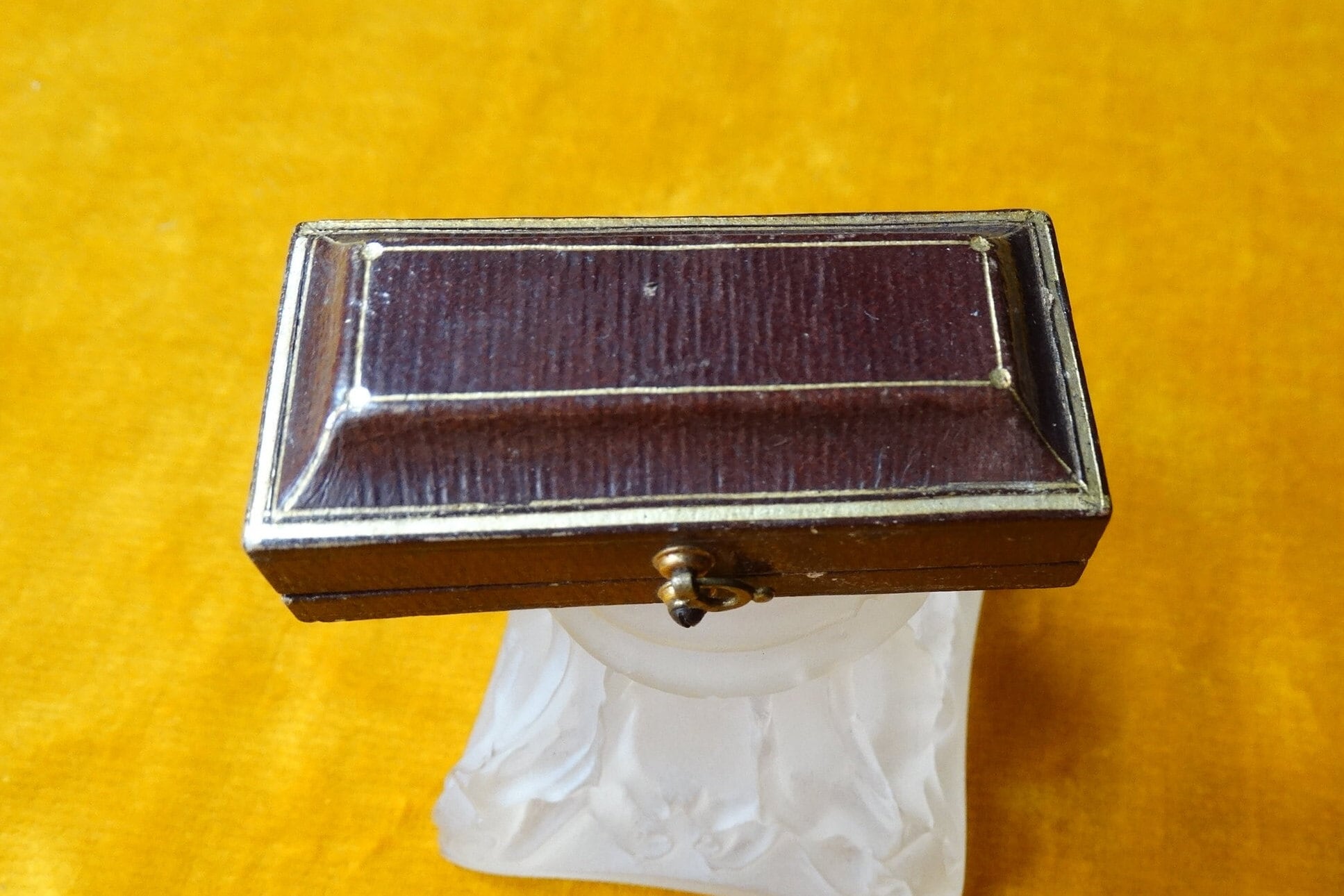 Antique Jewellery Display Box/brooch Box/brown & Gold Display Box/stage ...