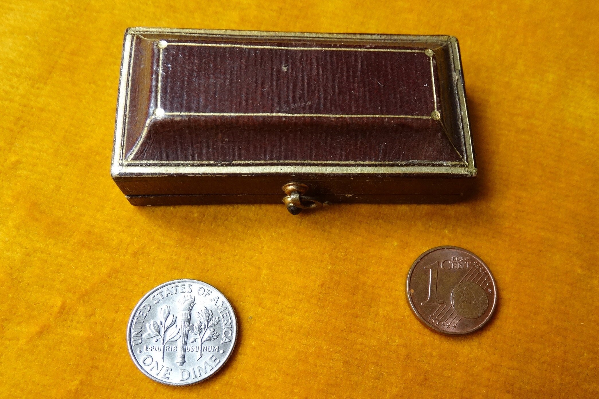 Antique Jewellery Display Box/brooch Box/brown & Gold Display Box/stage ...