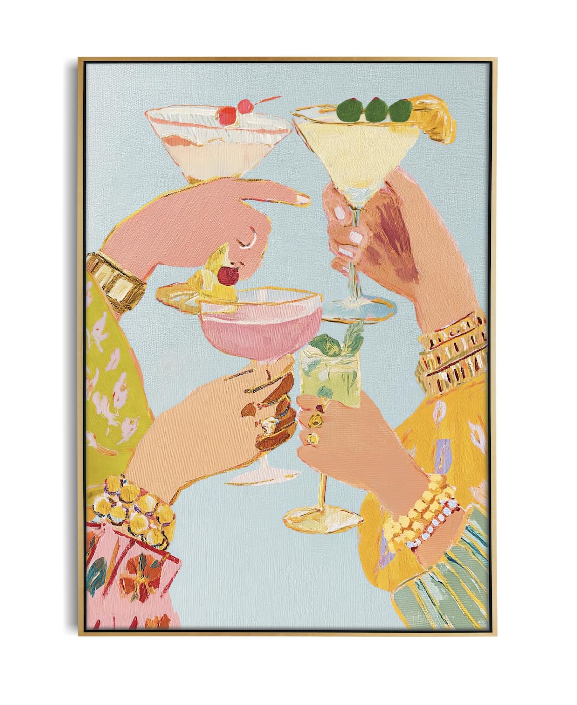Stylish Cocktail Bar Print: Preppy Girls Night Out Martini Artwork for ...