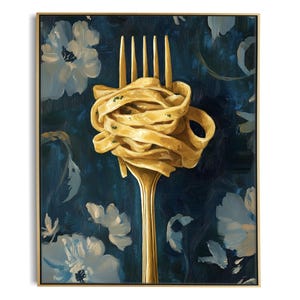 Pasta Art Print, Kitchen Wall Art, Spaghetti Lovers Wall Art, Trendy ...